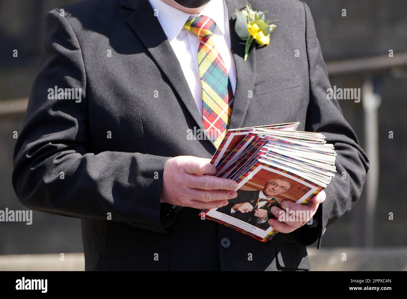 The Order of Service, featuring a picture of Ken Buchanan, following a ...