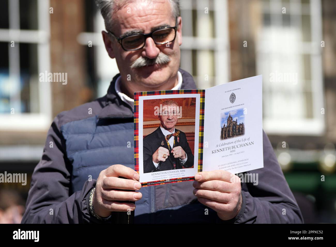 The Order of Service, featuring a picture of Ken Buchanan, following a ...