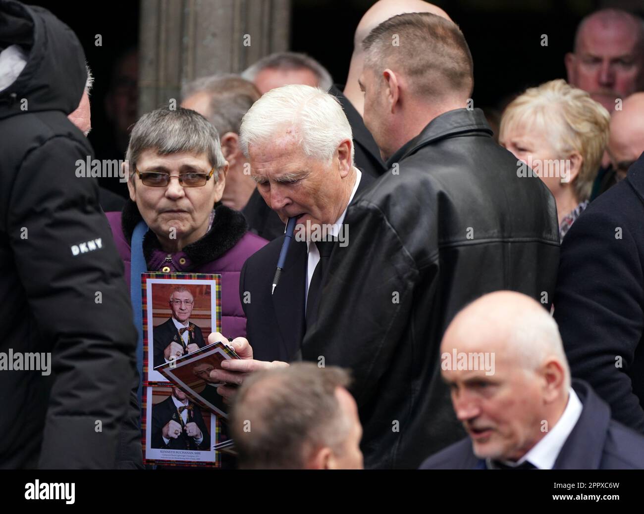 Former boxer Jim Watt following a memorial service for former boxer Ken ...