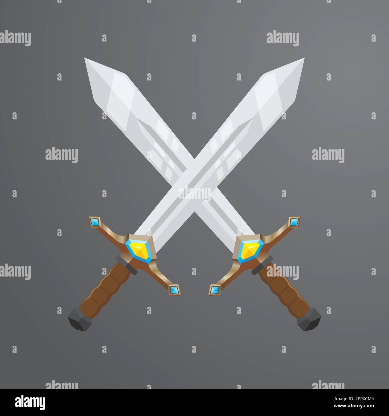 crossed sword vector element concept design template Stock Vector Image ...