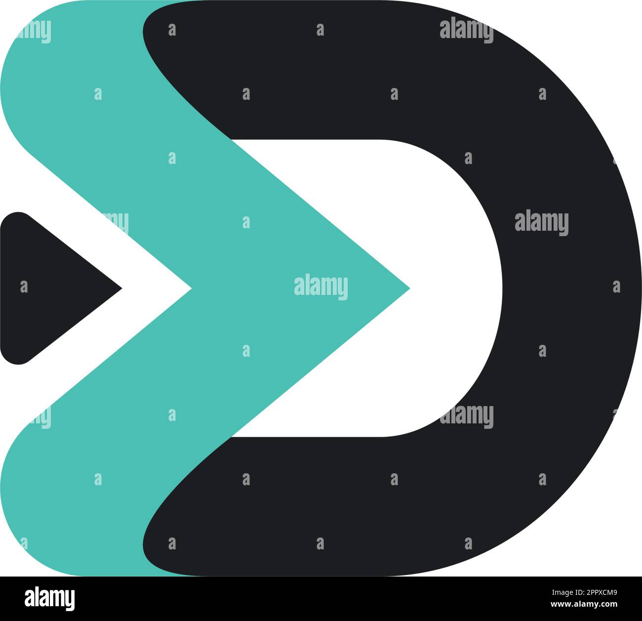 D letter arrow icon illustration vector concept design Stock Vector ...