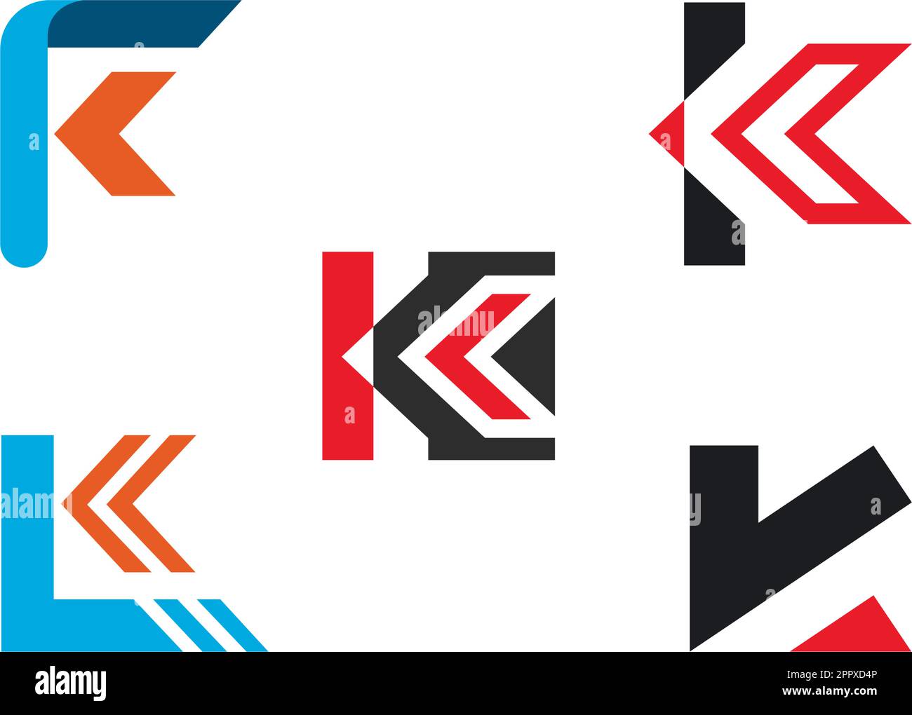 K letter design hi-res stock photography and images - Alamy