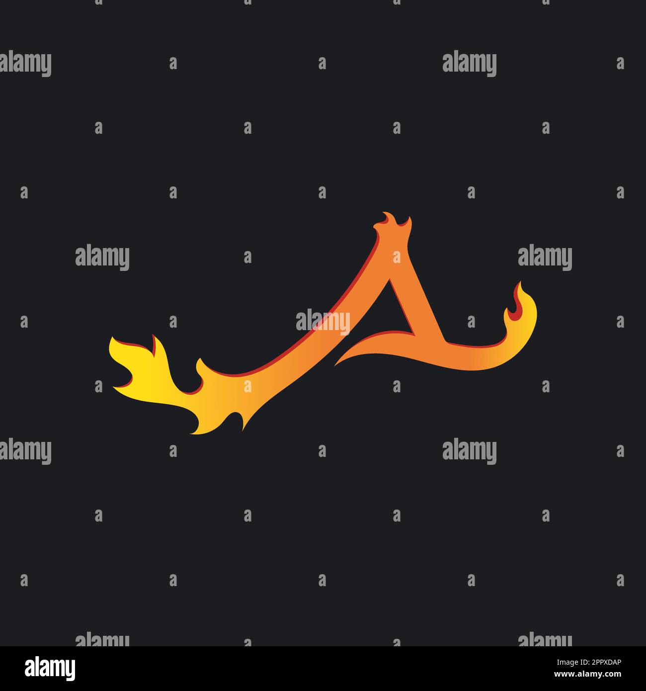 Letter a with fire hi-res stock photography and images - Alamy