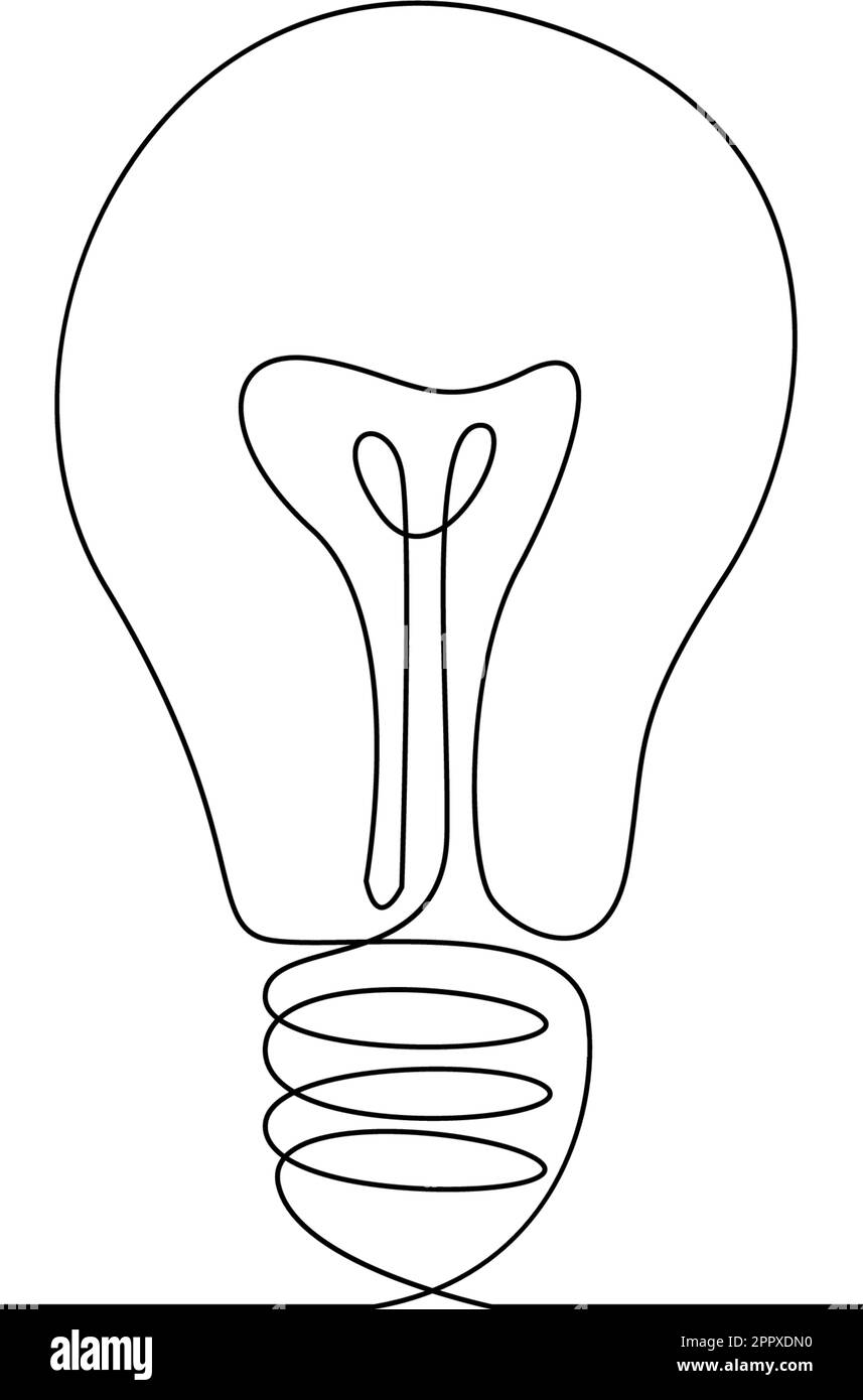 Light bulb line art icon design illustration Stock Vector Image & Art ...