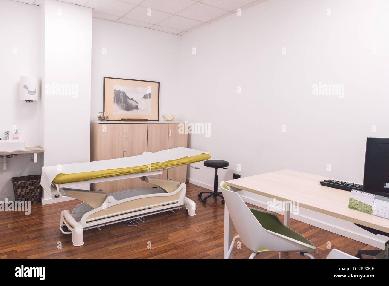 Contemporary interior design of medic room in modern clinic with ...