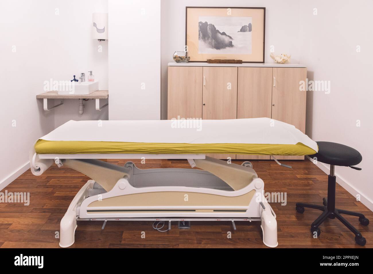 Contemporary interior design of medic room in modern clinic with ...