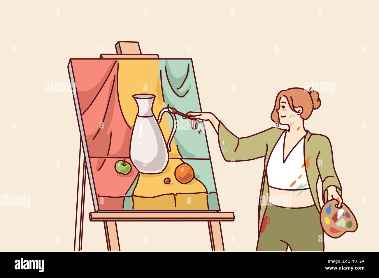 Female artist exhibition Stock Vector Images - Alamy