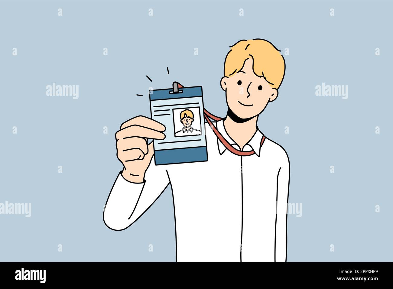 Man employee present ID card Stock Vector Image & Art - Alamy