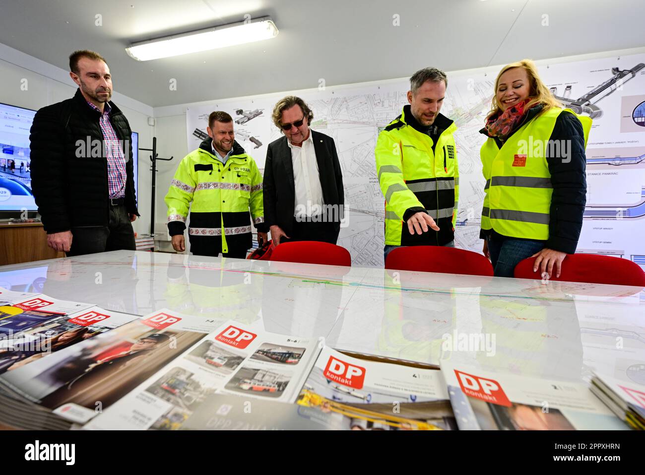Prague, Czech Republic. 25th Apr, 2023. Tour of tunnels and info centre ...