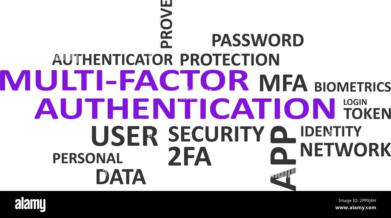 word cloud - multifactor authentication Stock Vector Image & Art - Alamy