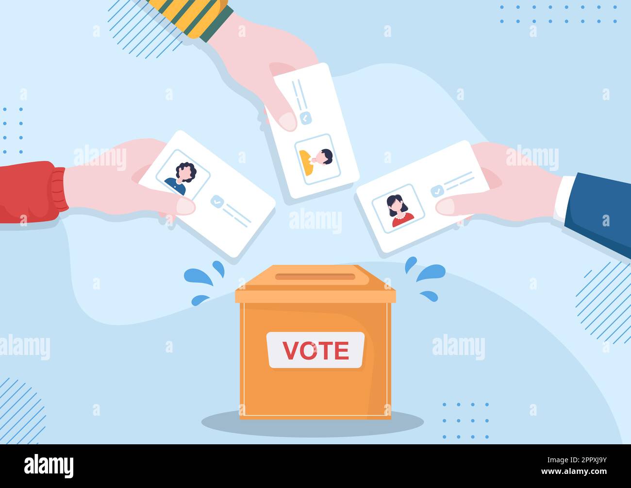Political Candidate Cartoon Hand Drawn Illustration With Debates