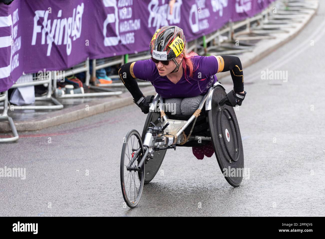 Martyna Snopek competing in the TCS London Marathon 2023 passing ...