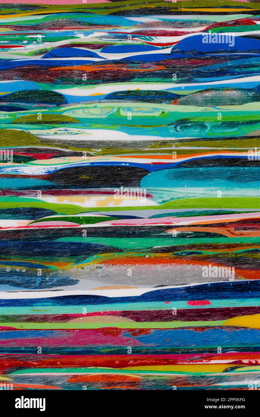 Resin from the process of surfboard making. Lots of layers that take a ...