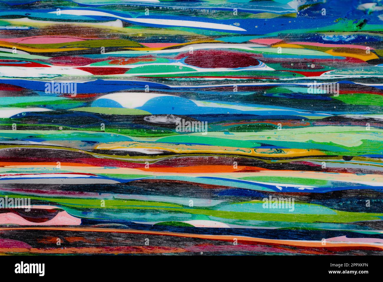 Resin from the process of surfboard making. Lots of layers that take a ...