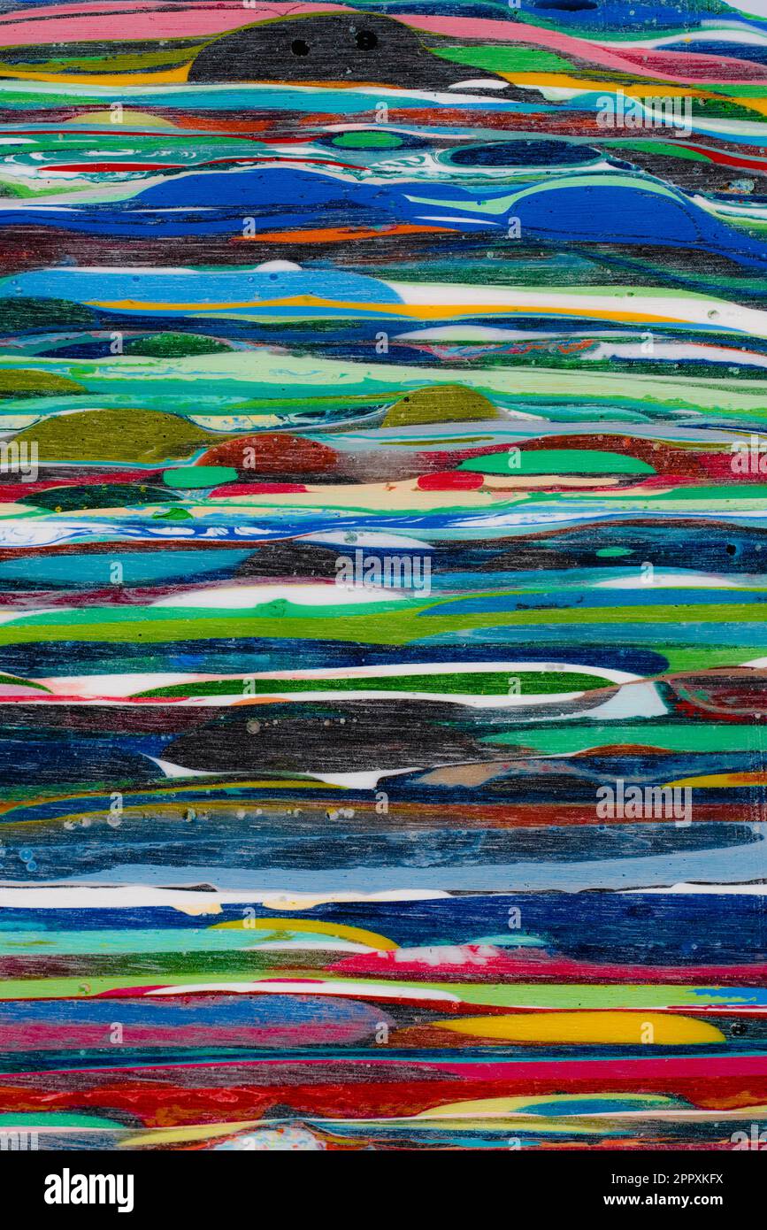 Resin from the process of surfboard making. Lots of layers that take a ...