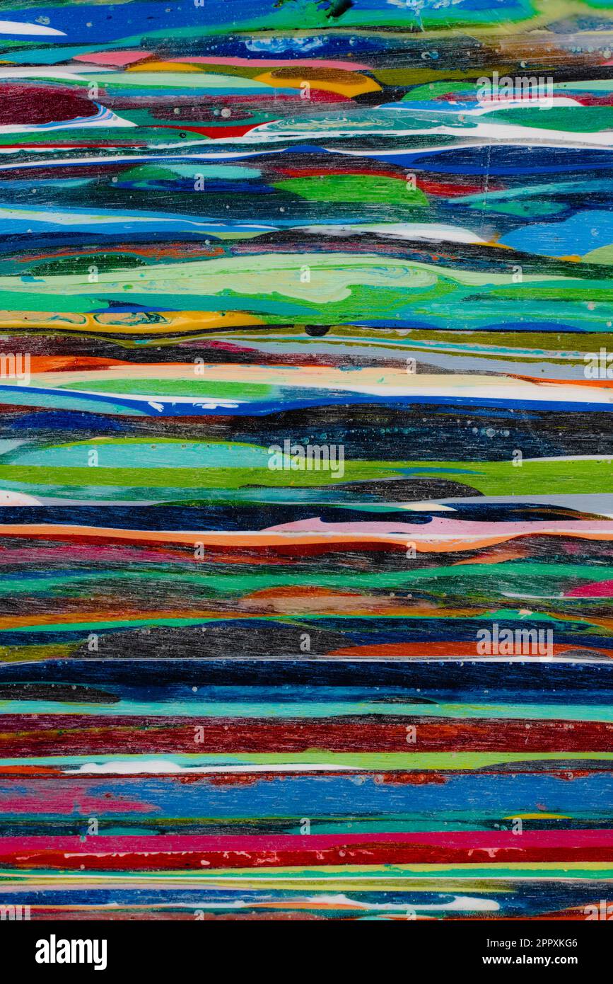 Resin from the process of surfboard making. Lots of layers that take a ...