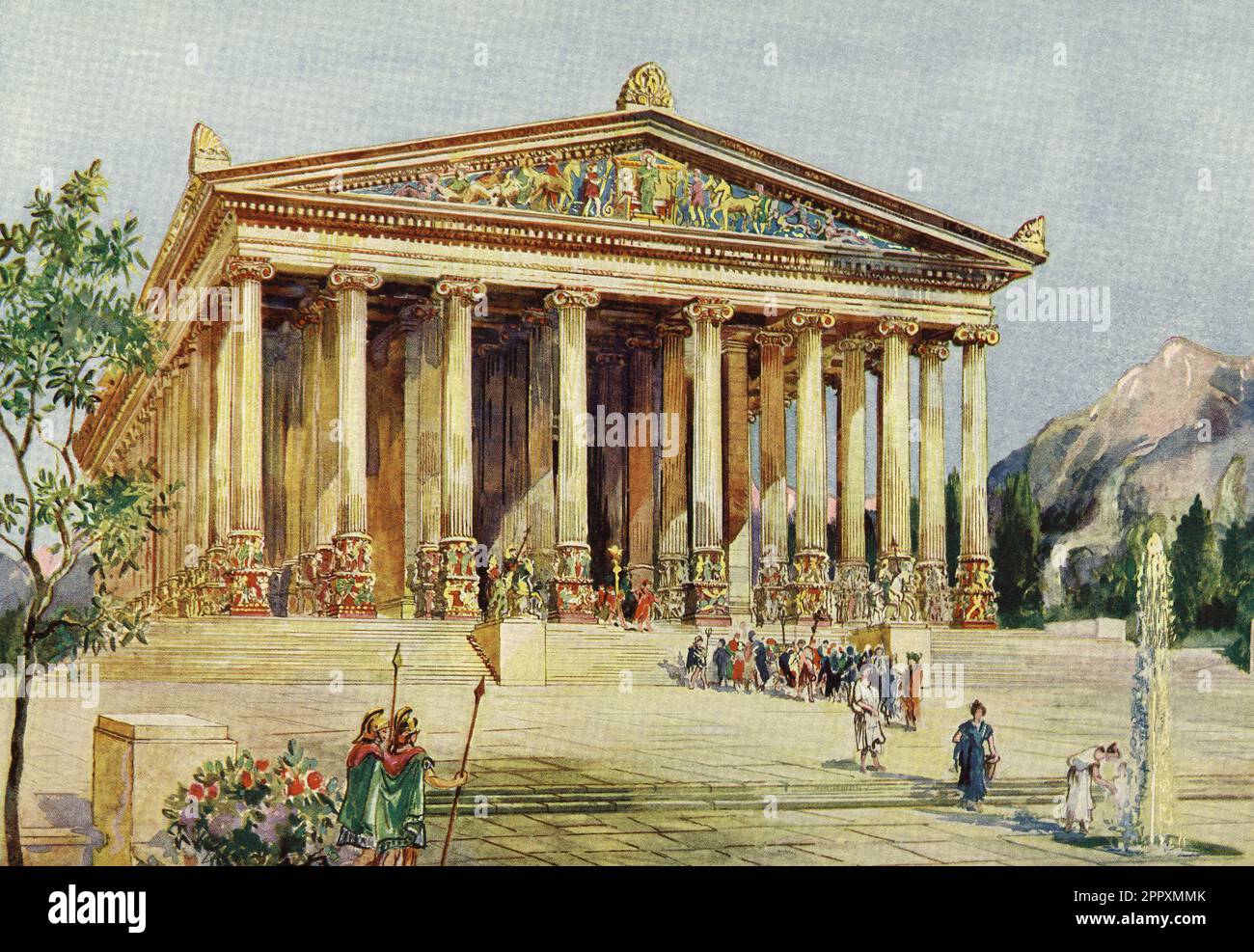 An imagined recreation of the now disappeared Temple of Artemis, also ...