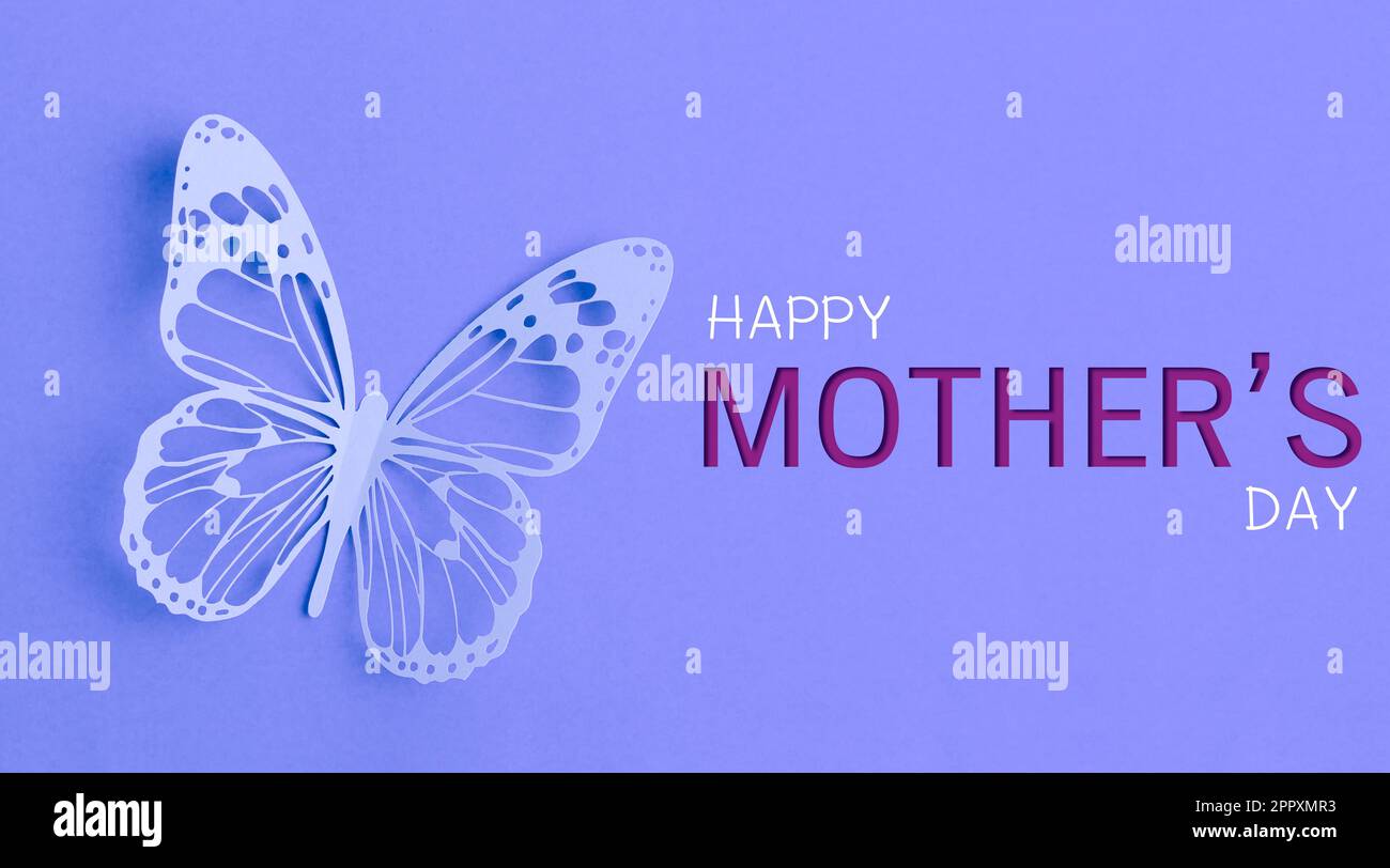 Happy Mothers Day Purple Butterfly