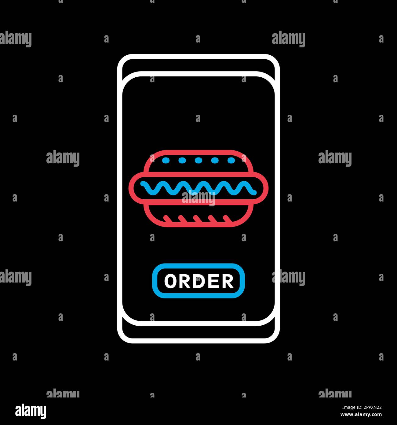 Fast food delivery service vector icon Stock Vector Image & Art - Alamy