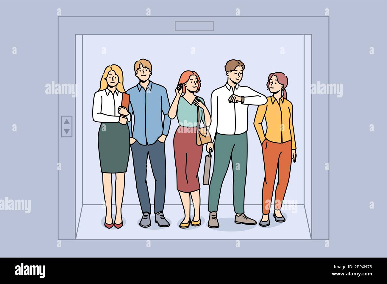 Office employees work flat hi-res stock photography and images - Alamy