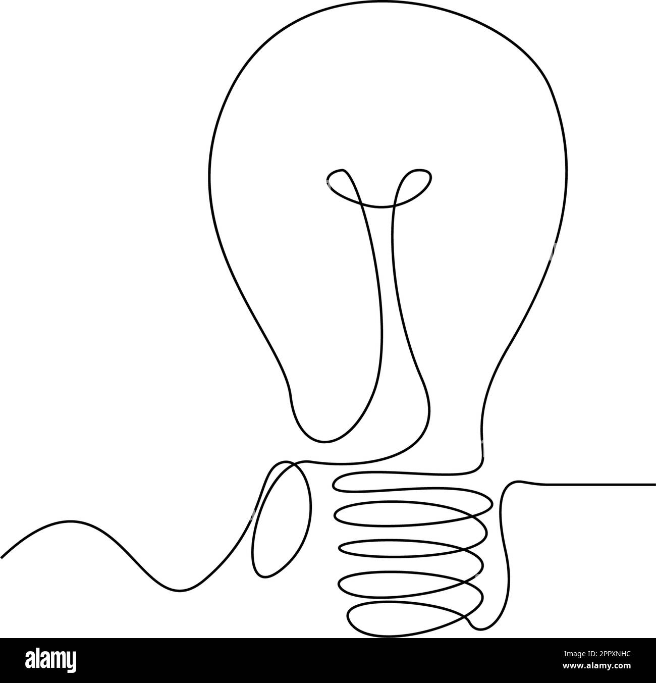 Light bulb line art icon design illustration Stock Vector Image & Art ...