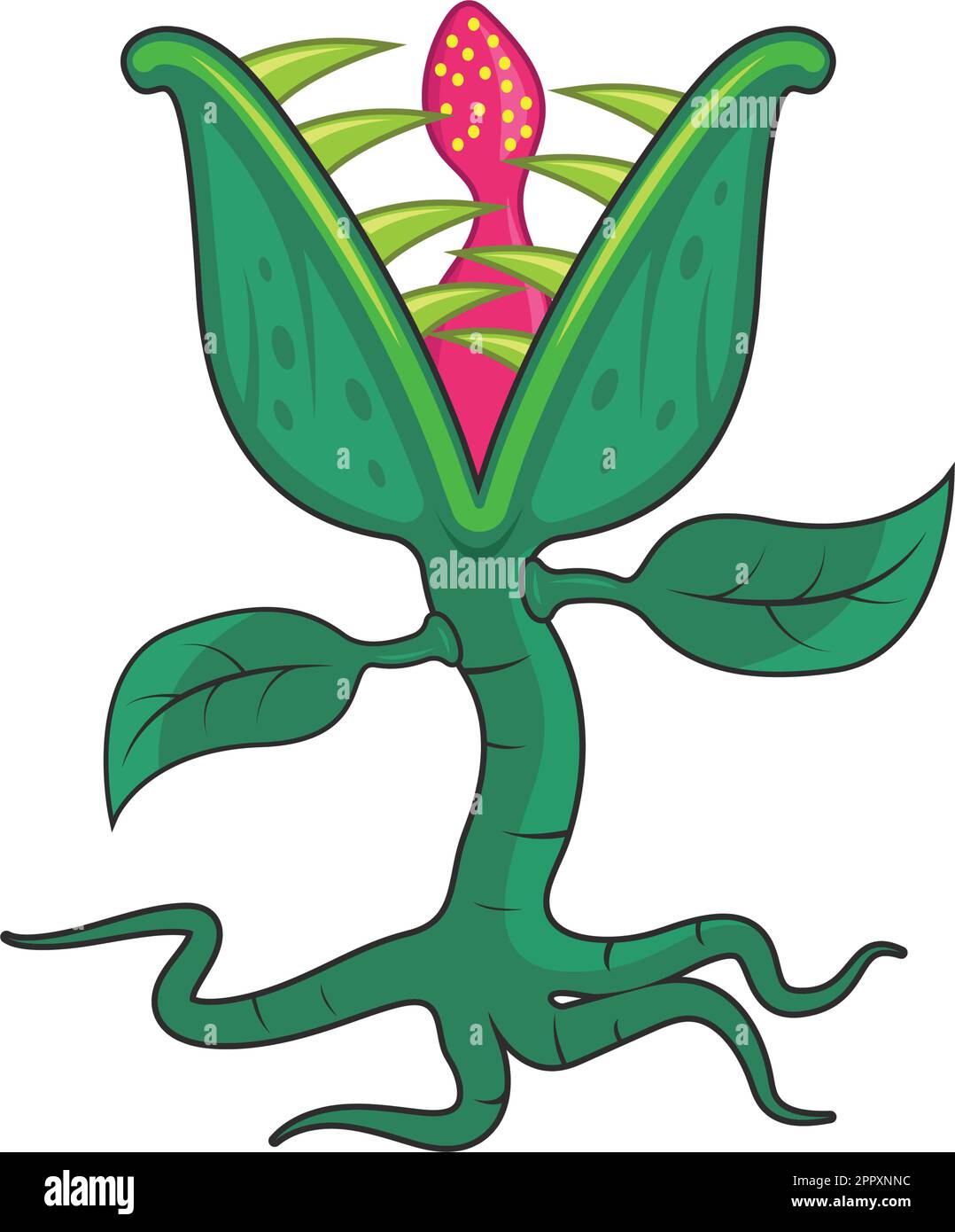 carnivorous plant vector illustration concept element design Stock ...