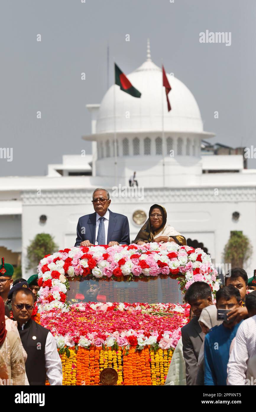 Dhaka, Bangladesh - April 24, 2023: Bangabhaban today bade a grand ...