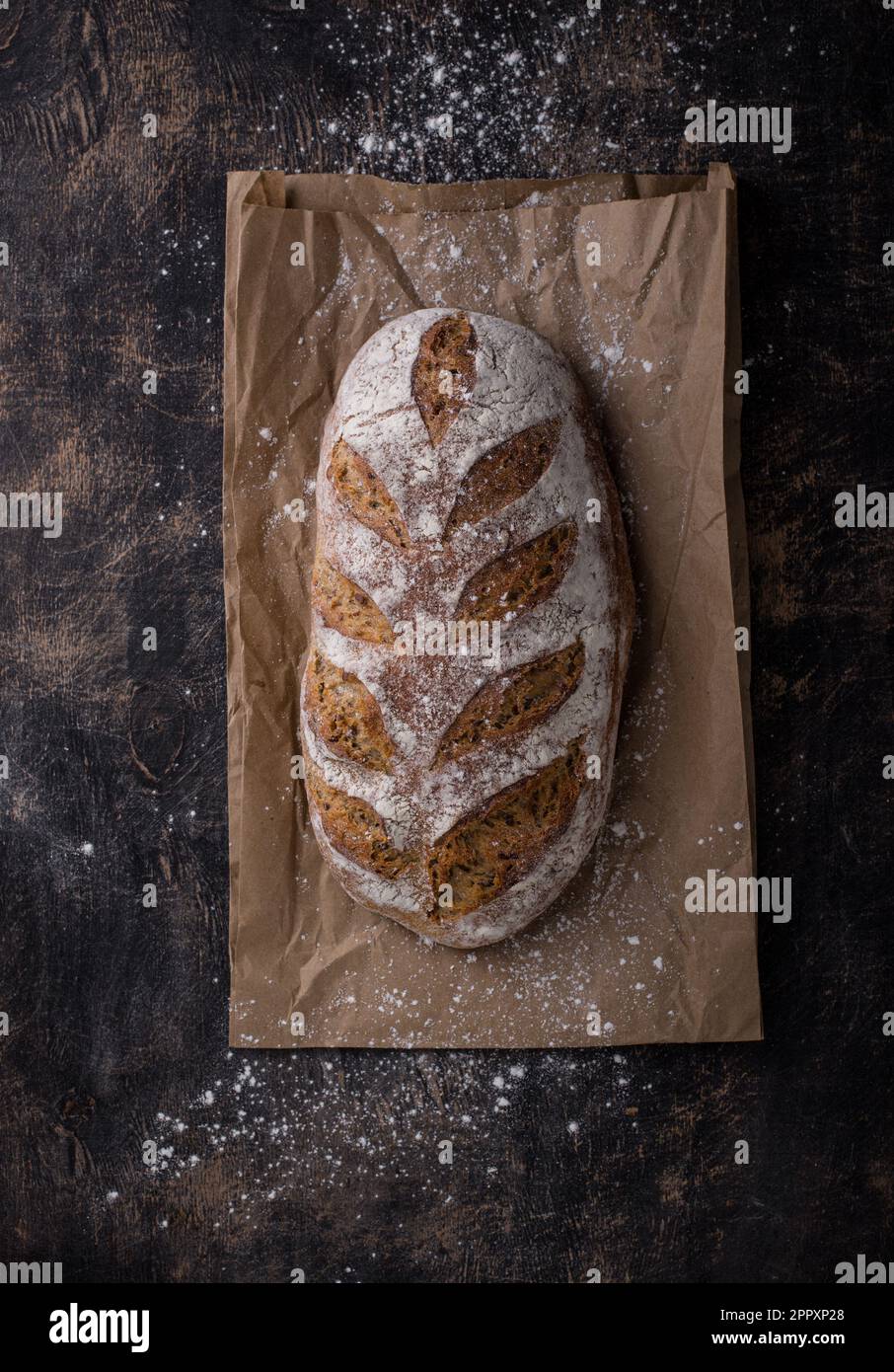 Fresh homemade bread with a crispy crust Stock Photo - Alamy