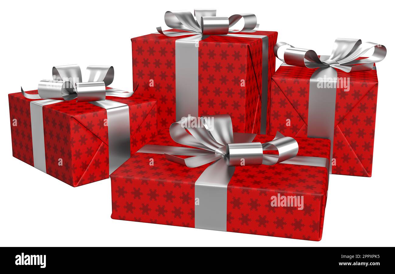 Christmas present box isolated on white background, high quality ...