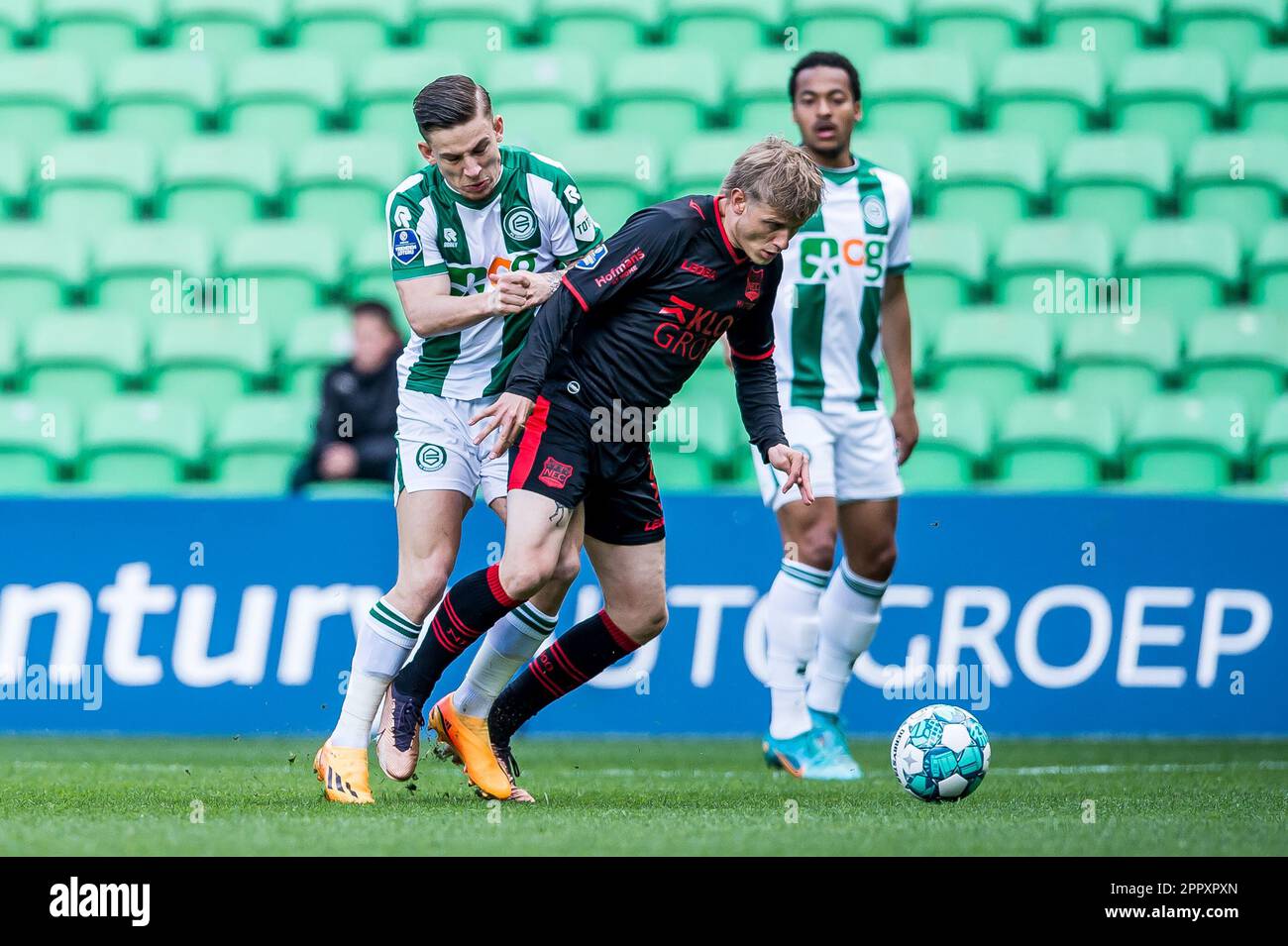 GRONINGEN - (lr) Tomas Suslov of FC Groningen, Magnus Mattsson of NEC ...