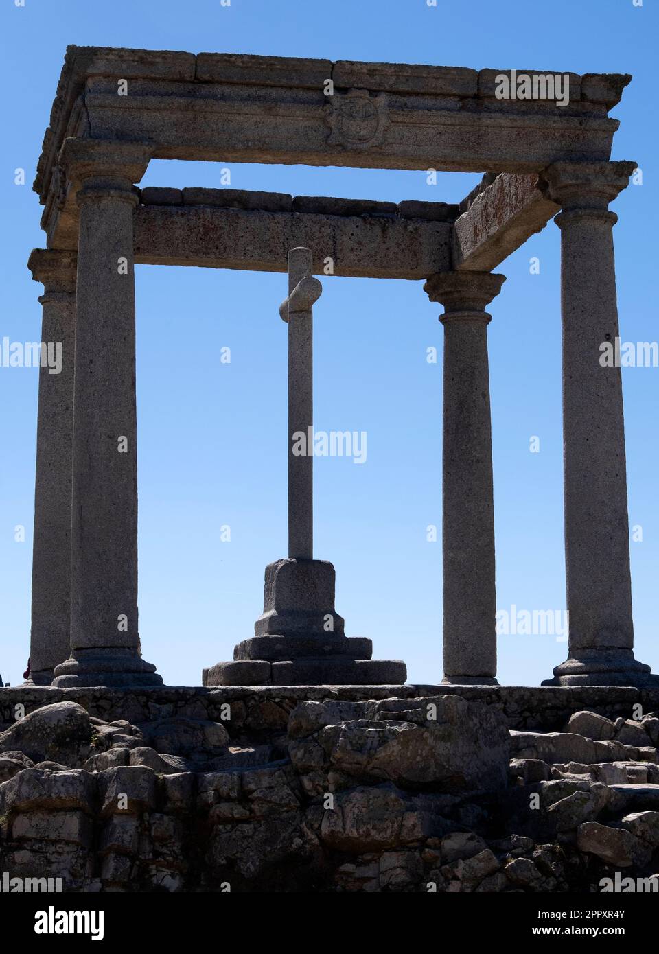 los cuatro posters in Avilo Stock Photo - Alamy