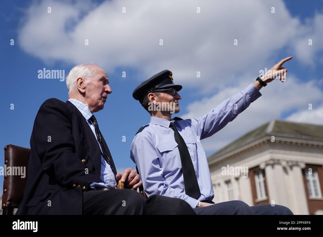 93-year-old former RAF Squadron Leader Terrance Devey Smith, who flew ...