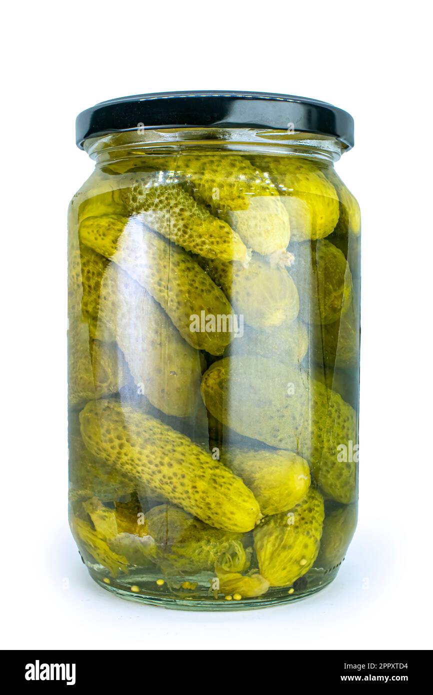 Jar of pickles isolated on white background high quality details Stock ...