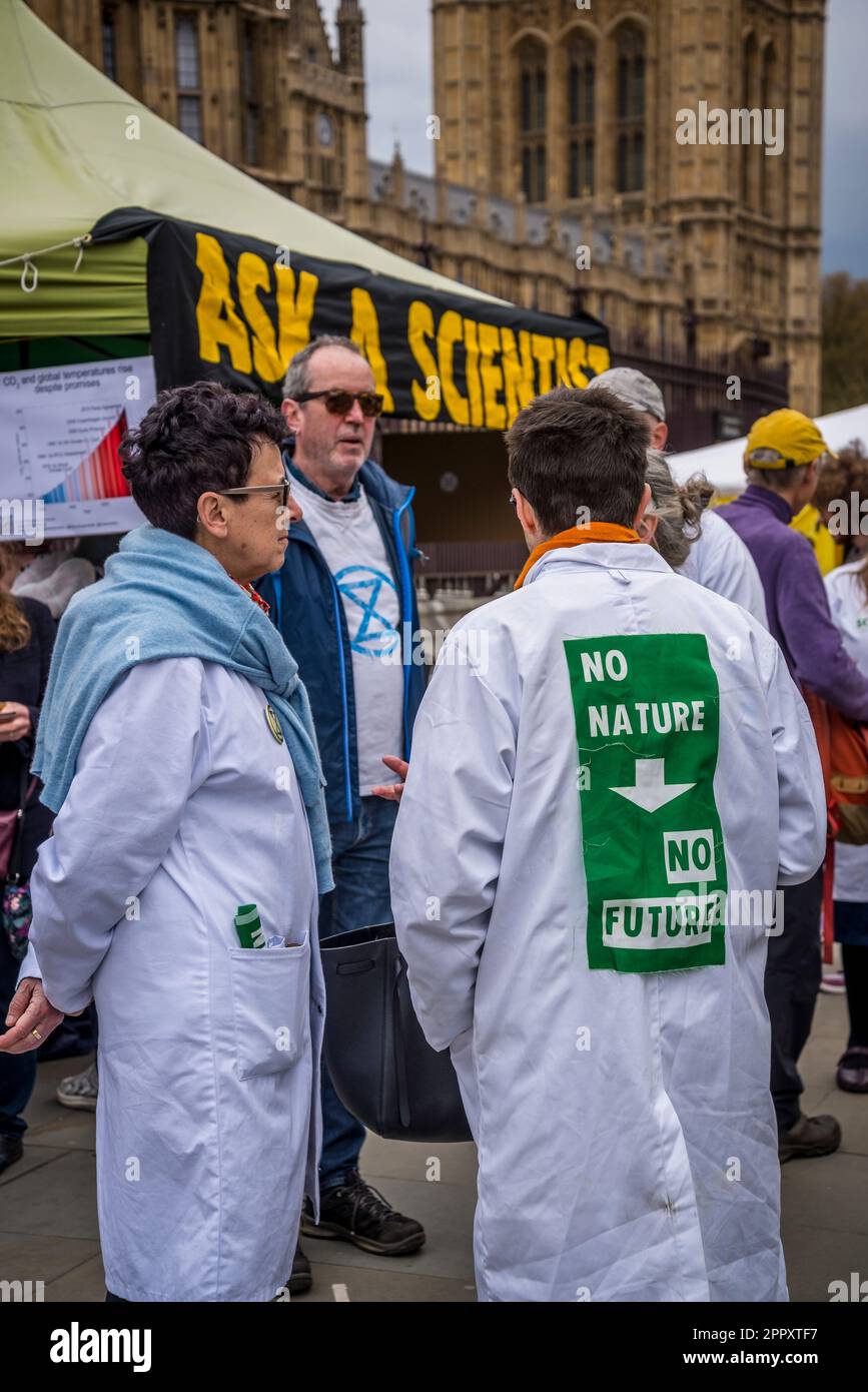 Ask a Scientist tent - part of Extinction Rebellion protest fighting ...