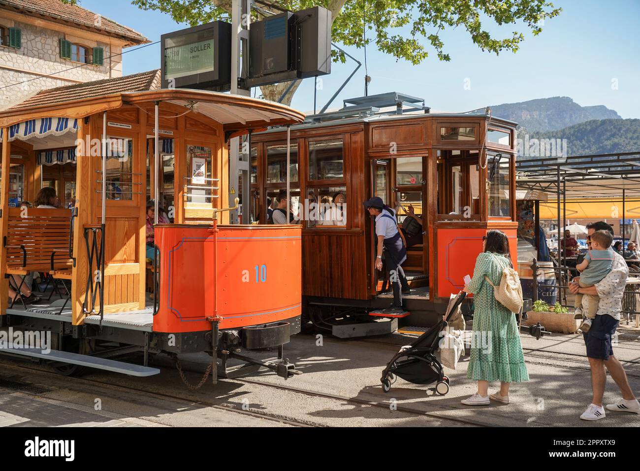 Historic train station of the village of Puerto Soller, Ferrocarril de ...