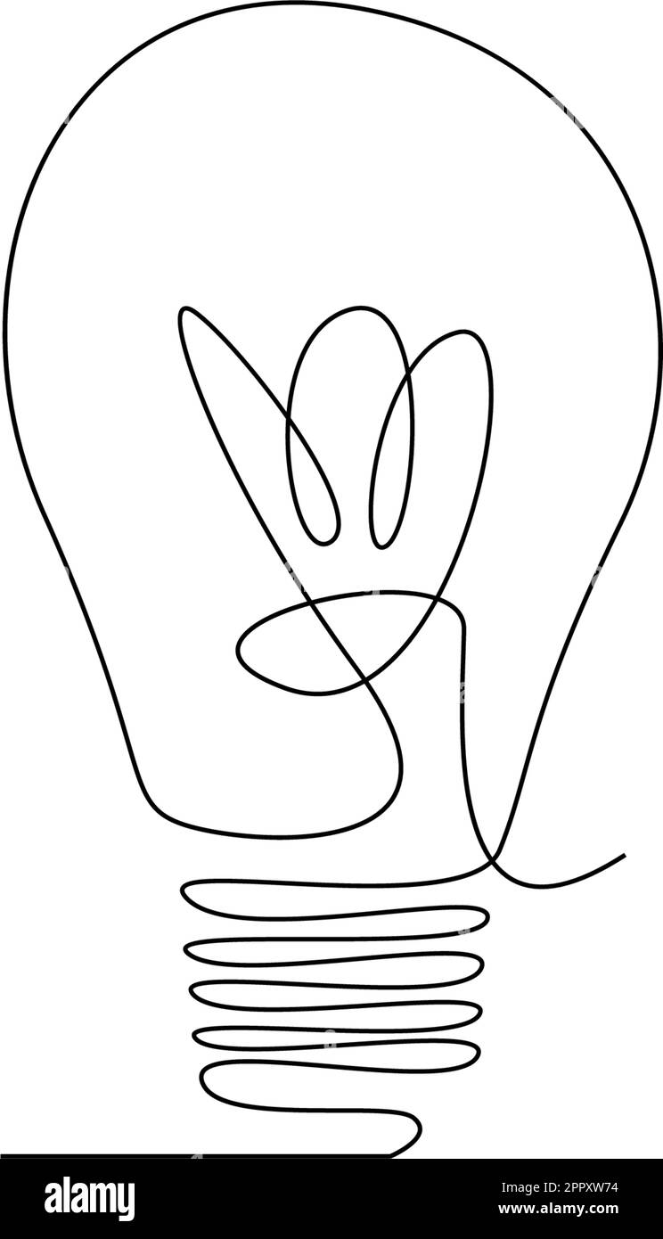 Light bulb line art icon design illustration Stock Vector Image & Art ...