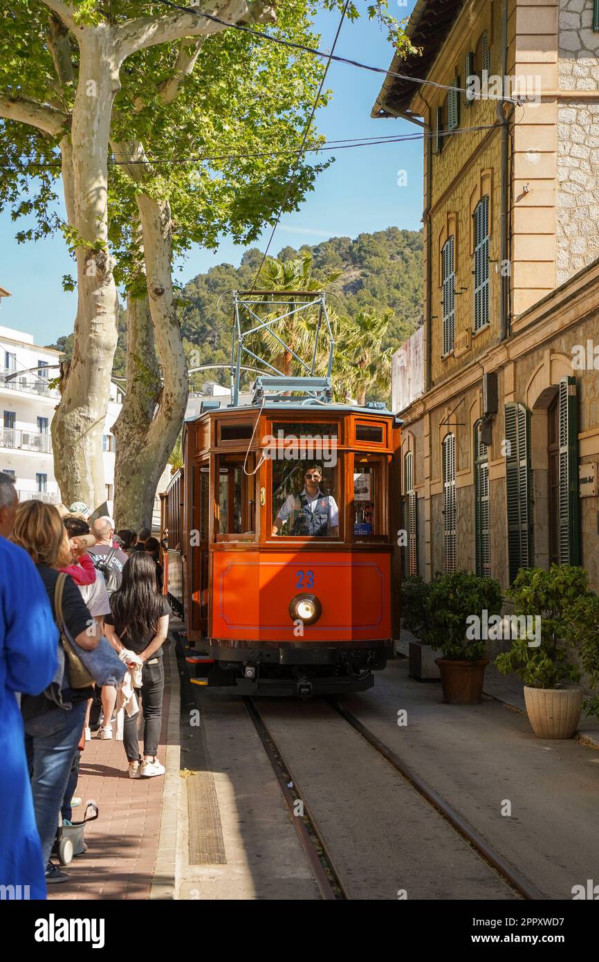 Historic train station of the village of Puerto Soller, Ferrocarril de ...