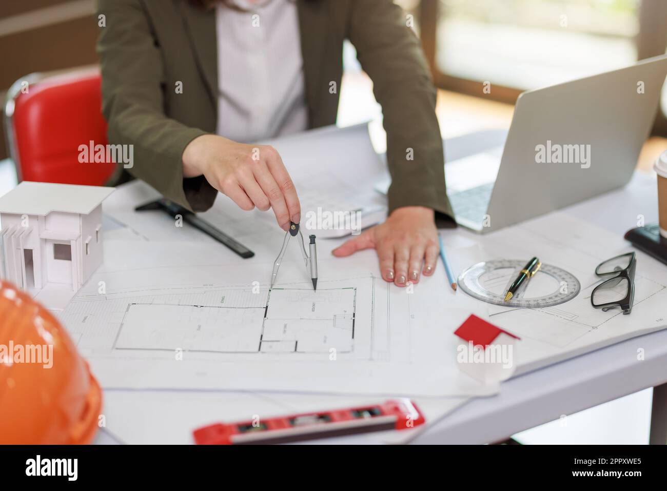 Construction concept of Engineer and Architect working with ...