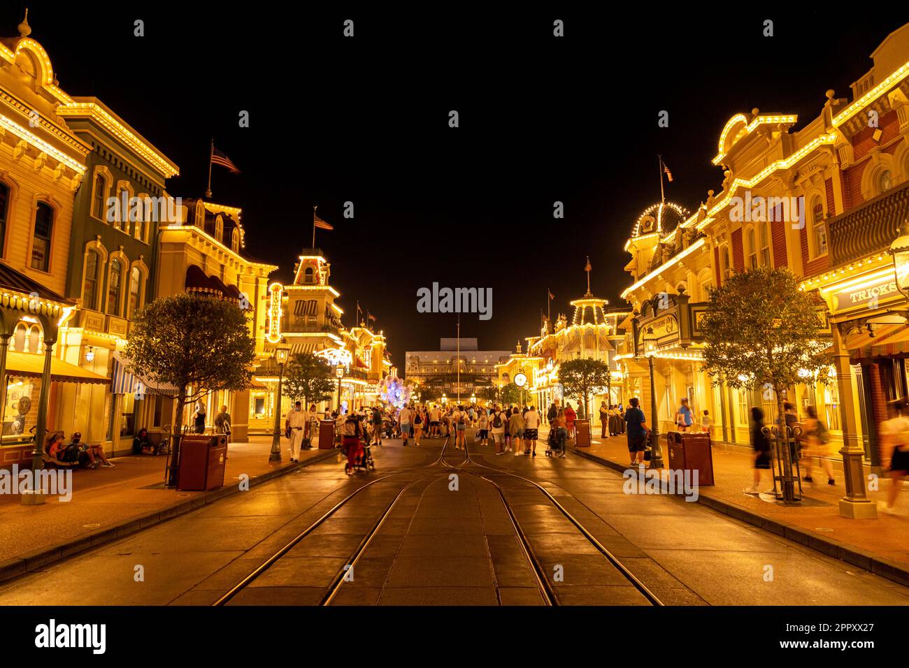 The beautiful lights of main street Stock Photo - Alamy