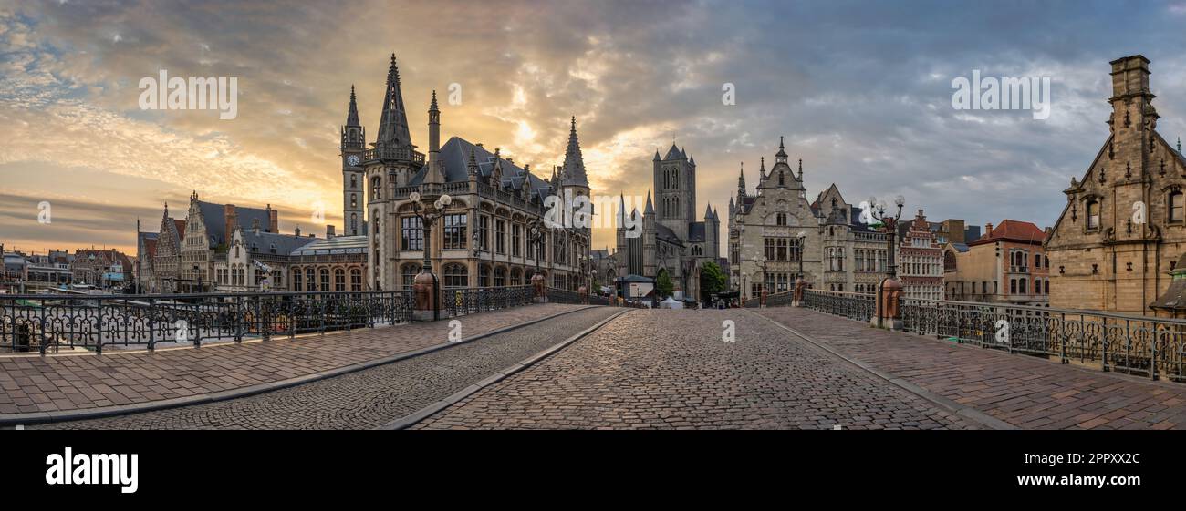 Gent ghent river leie bridge hi-res stock photography and images - Alamy
