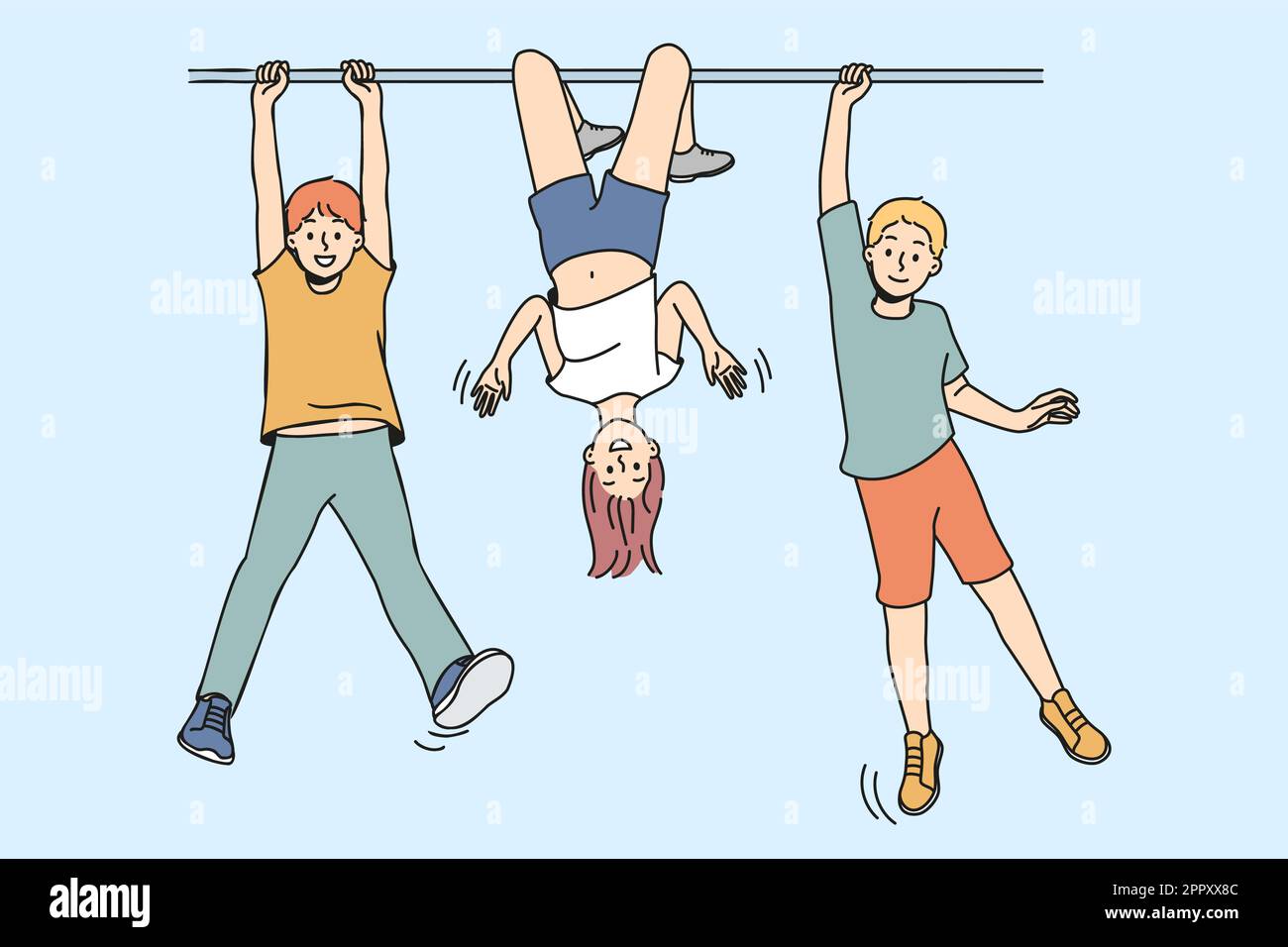 Smiling friends fun enjoy Stock Vector Images - Alamy