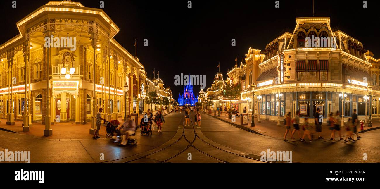 The beautiful lights of main street Stock Photo - Alamy