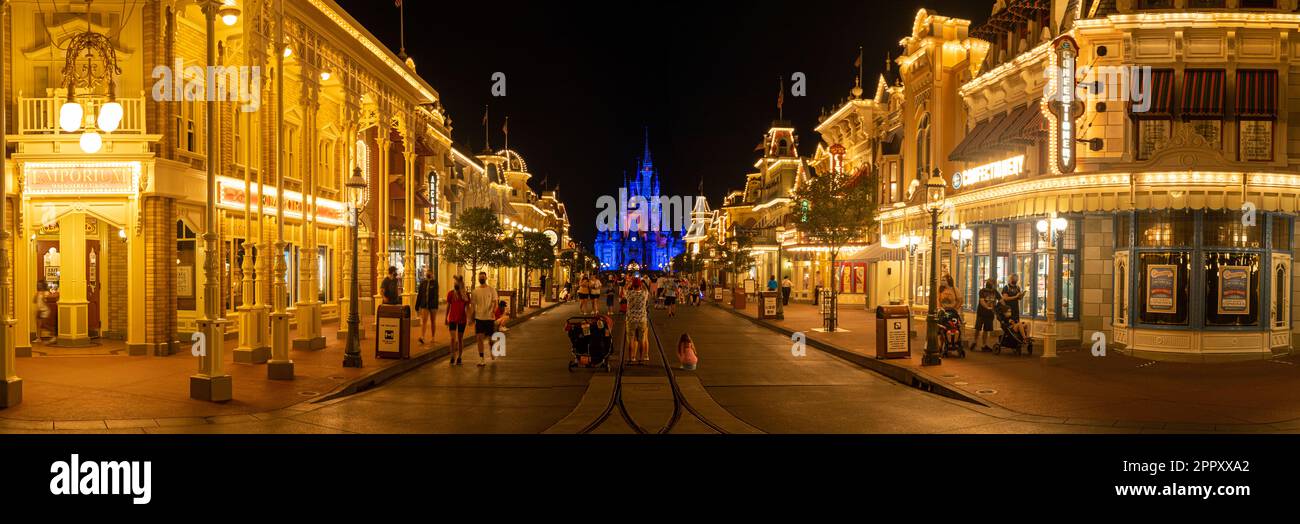 The beautiful lights of main street Stock Photo - Alamy