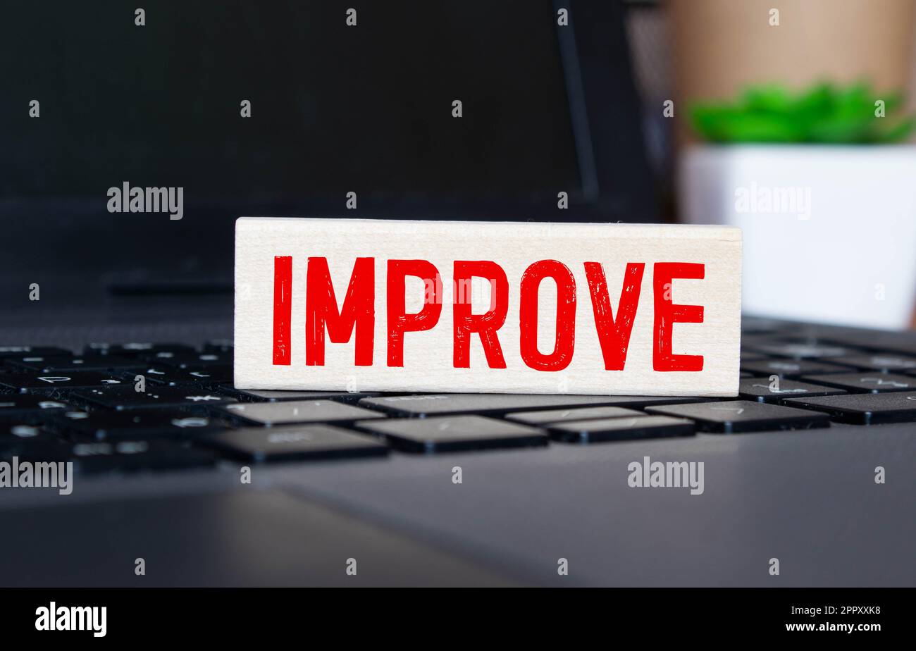 Multiple arrow pointing to colorful alphabet word IMPROVE at the center ...