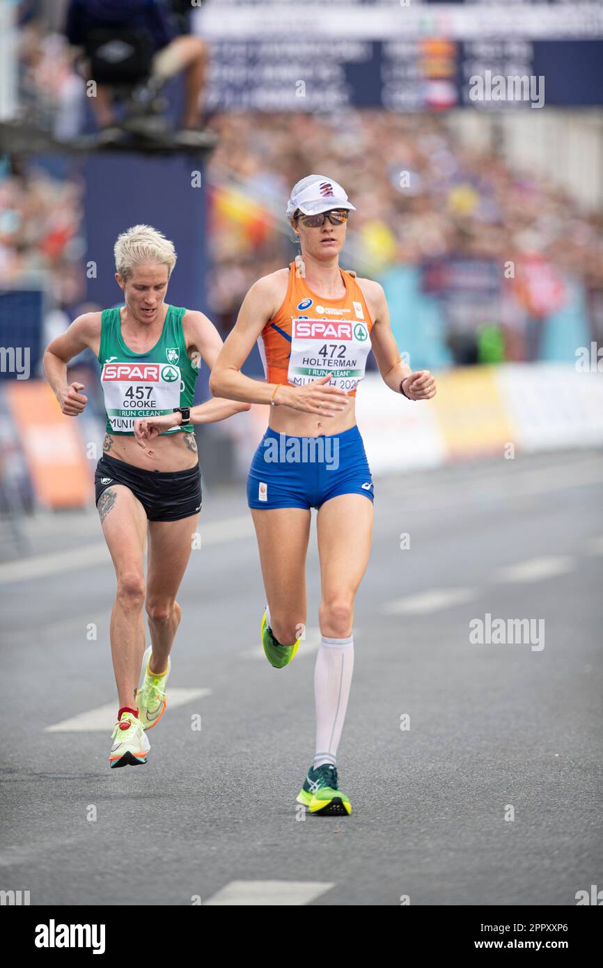 Jill Holterman participating in the Marathon of the European Athletics ...