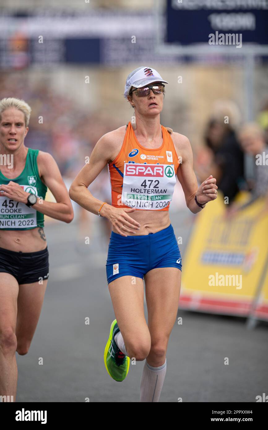 Jill Holterman participating in the Marathon of the European Athletics ...