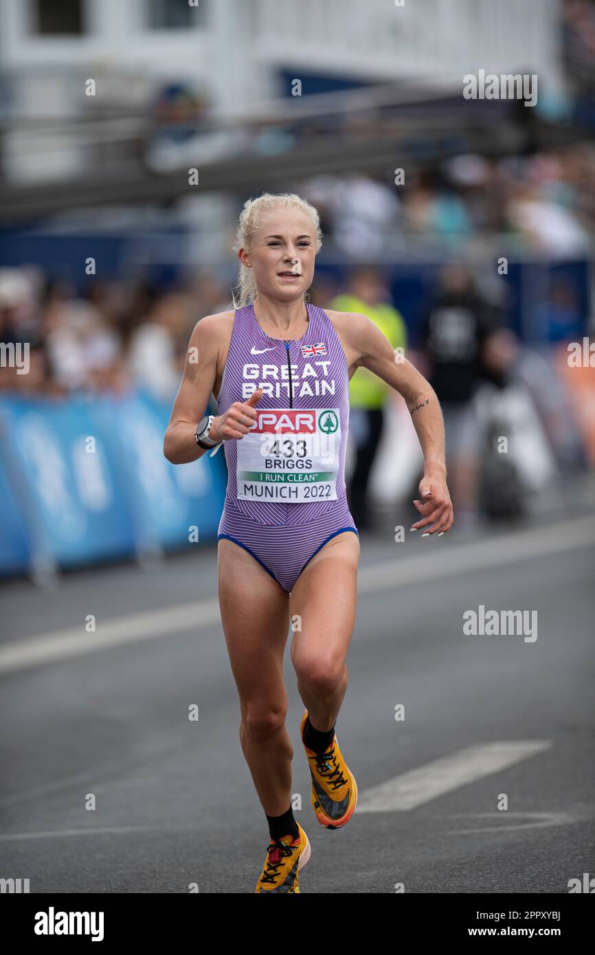 Becky Briggs participating in the Marathon of the European Athletics ...