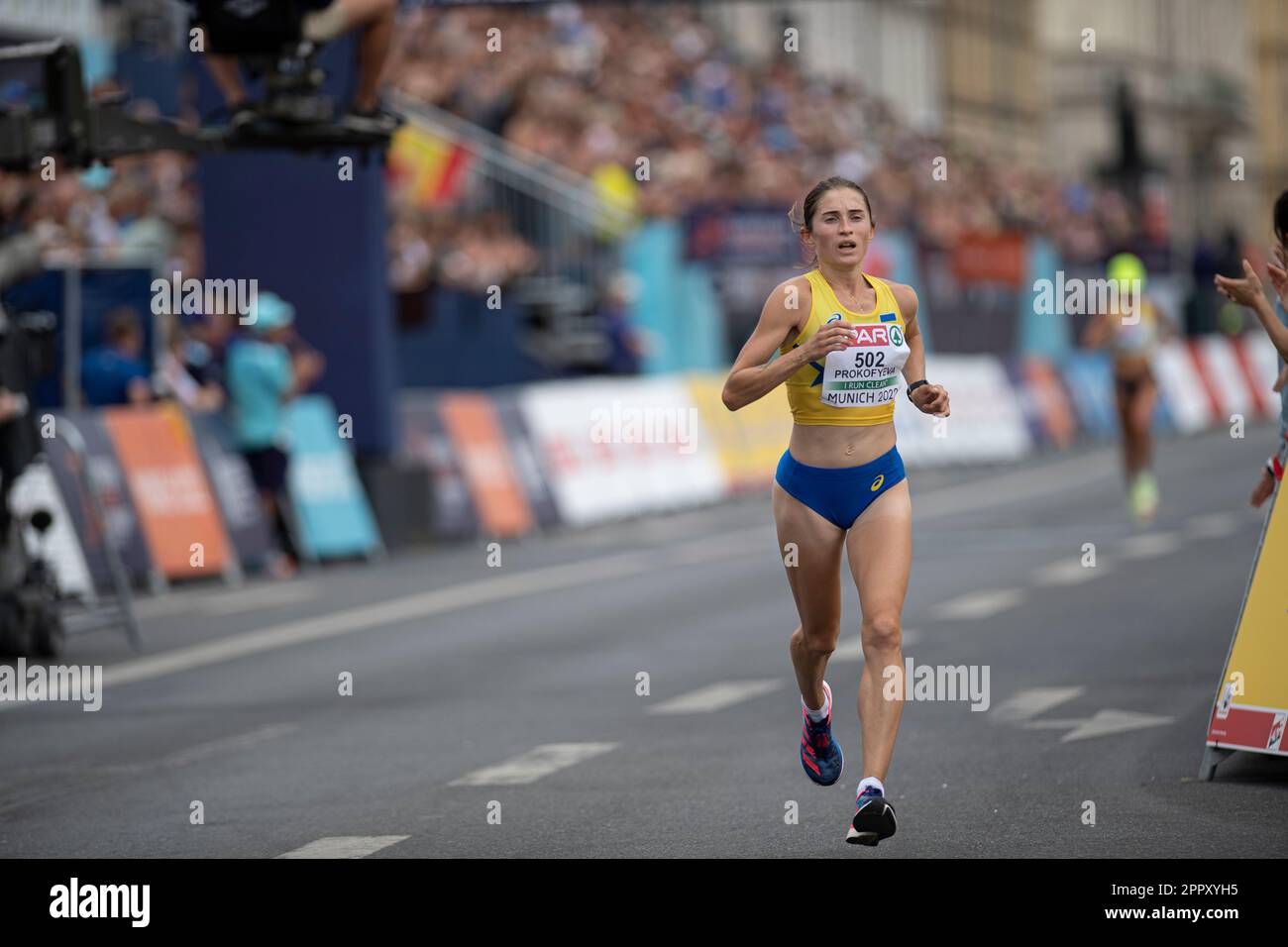 Yevheniya Prokofyeva participating in the Marathon of the European ...
