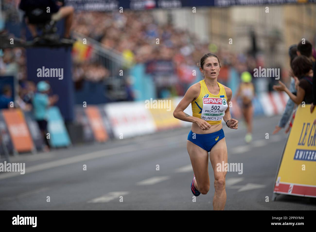 Yevheniya Prokofyeva participating in the Marathon of the European ...