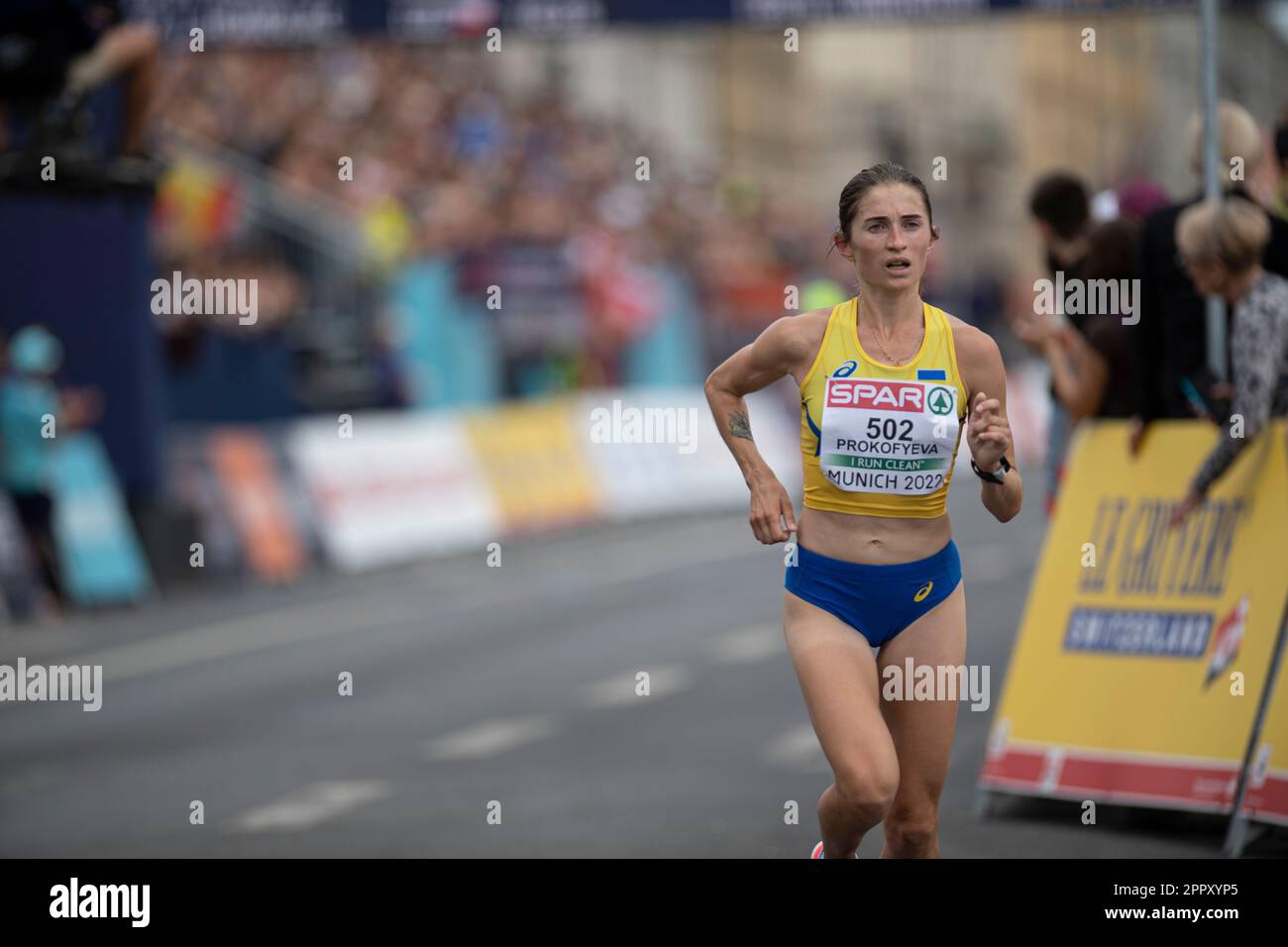 Yevheniya Prokofyeva participating in the Marathon of the European ...